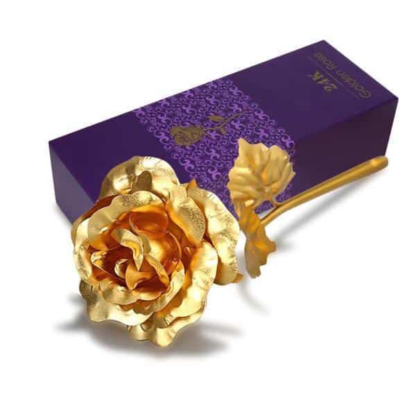 24K Gold Foil Rose With Box - GEEKYGET