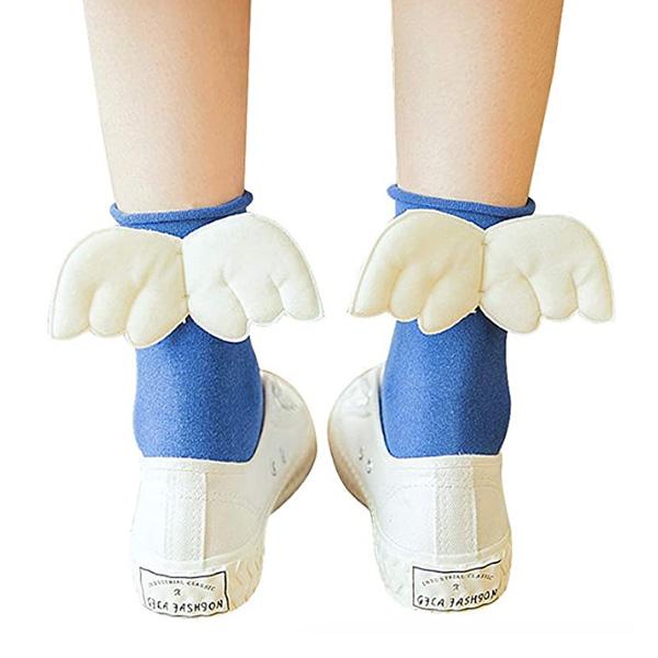 3D Angel Wings Crew Socks - GEEKYGET