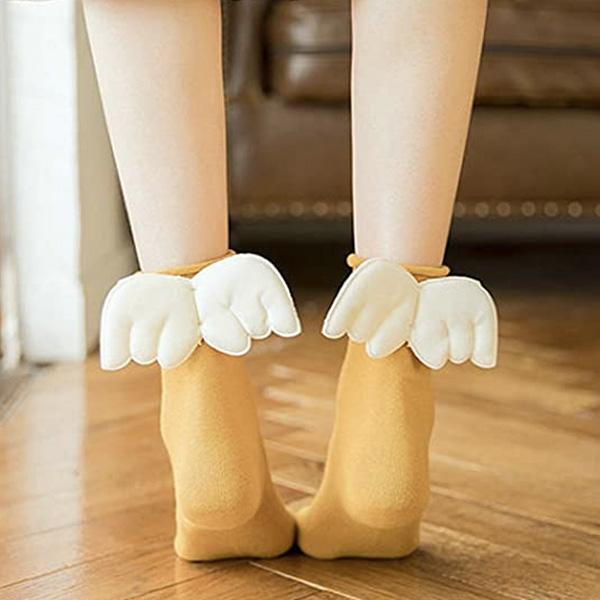 3D Angel Wings Crew Socks - GEEKYGET