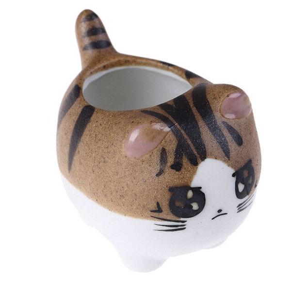 Cat Ceramic Planter Pot Terrarium - GEEKYGET