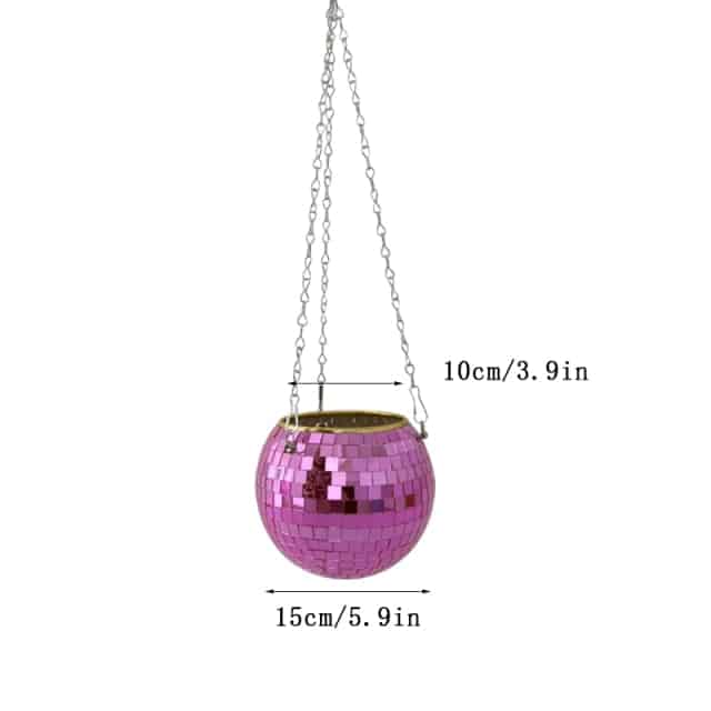 Disco Ball Hanging Planter Pot - GEEKYGET