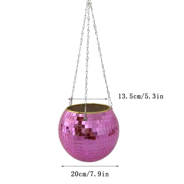 Disco Ball Hanging Planter Pot - GEEKYGET