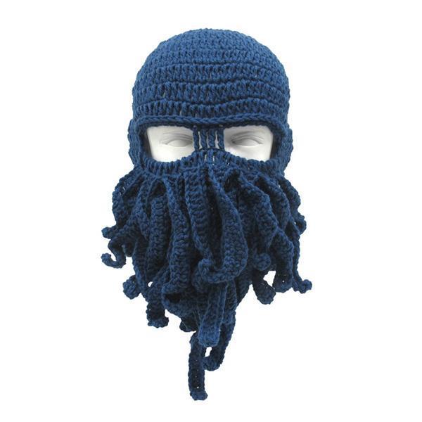 Handmade Knitted Octopus Tentacles Mask - GEEKYGET