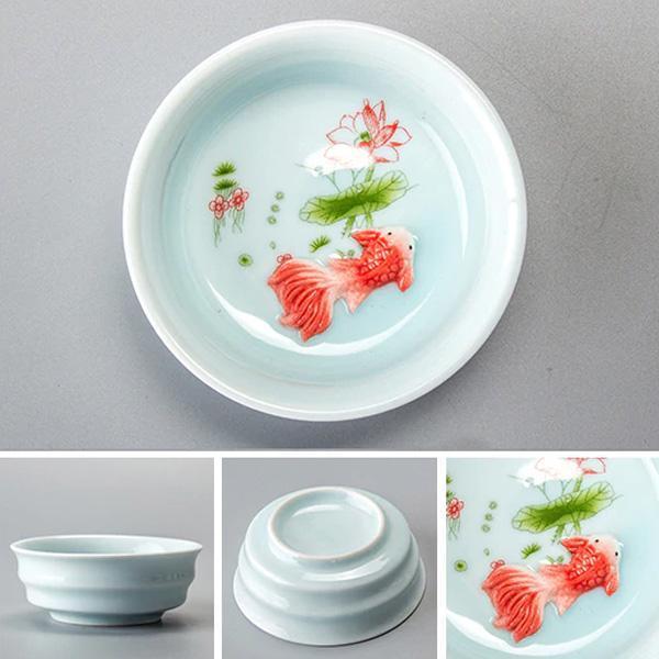 Koi Fish Porcelain Teacup - GEEKYGET