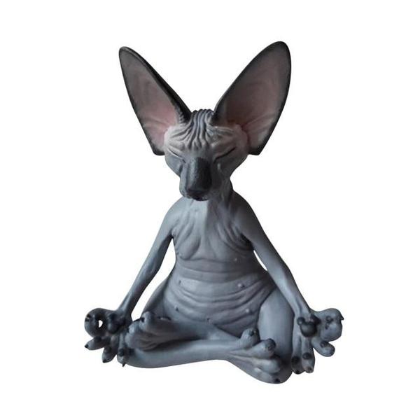 Zen Yoga Pose Meditation Cat Figurine - GEEKYGET