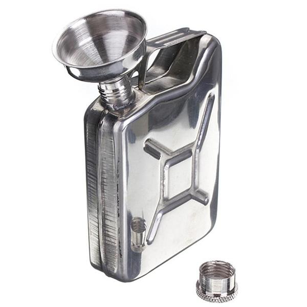 Mini Jerrycan Gasoline Liquor Hip Flask With Funnel - GEEKYGET
