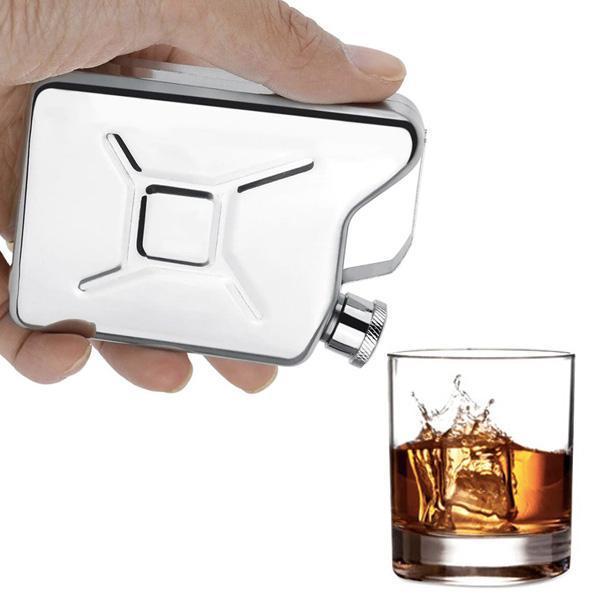 Mini Jerrycan Gasoline Liquor Hip Flask With Funnel - GEEKYGET