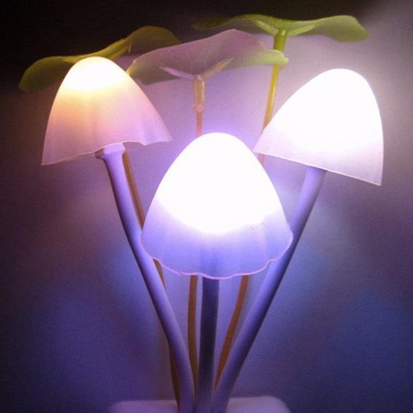 Mushroom Flower Color Changing Sensor Night Light - GEEKYGET