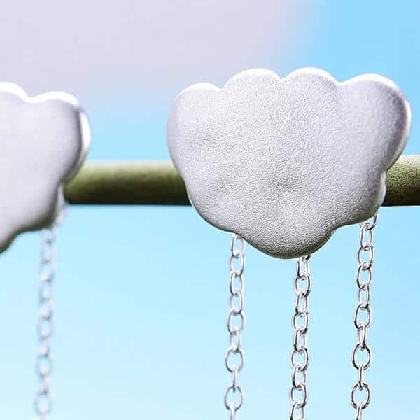 Gemstone Raindrop Cloud Necklace - GEEKYGET