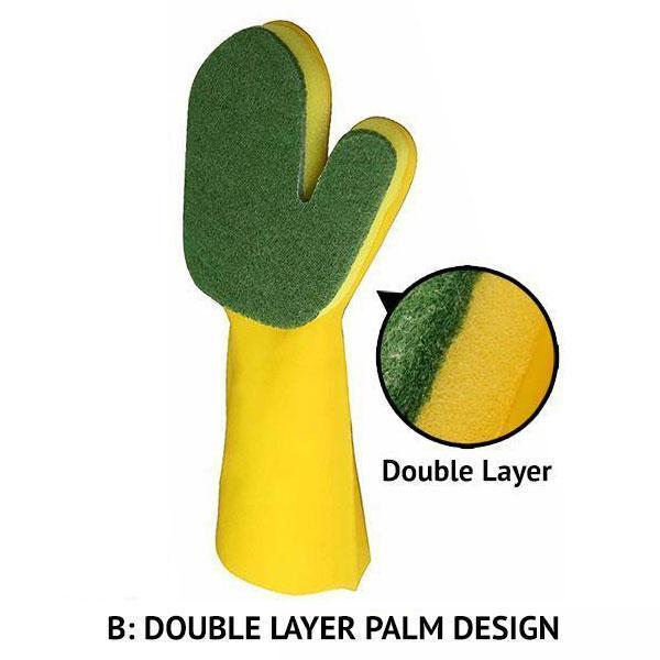 Scrub Sponge Cleaning Gloves - GEEKYGET