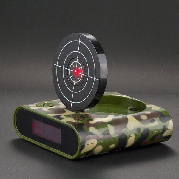 Gun And Target Recordable Alarm Clock - GeekyGet
