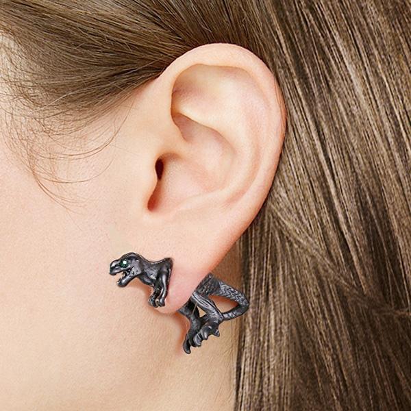 Through Your Ear T-Rex Earrings - GEEKYGET