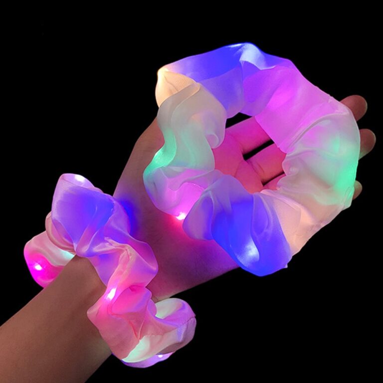 LED Light Scrunchies Luminous Hair Bow - GEEKYGET