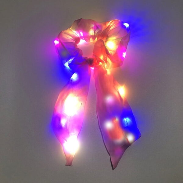 LED Light Scrunchies Luminous Hair Bow - GEEKYGET