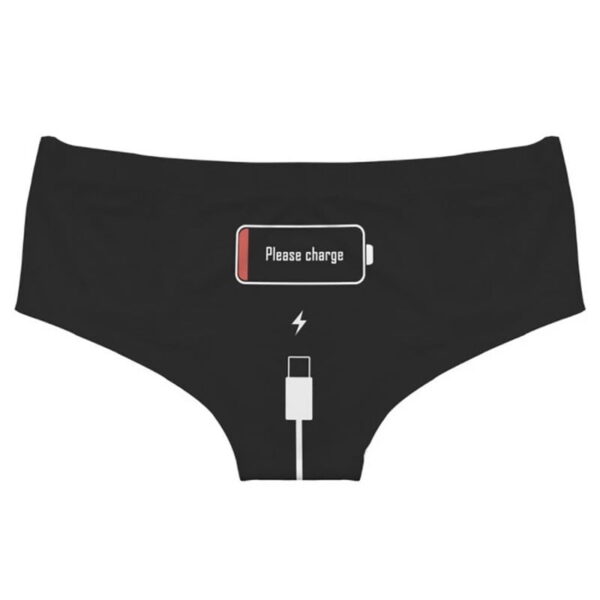 Please Charge Low Battery Funny Sexy Panties - GEEKYGET